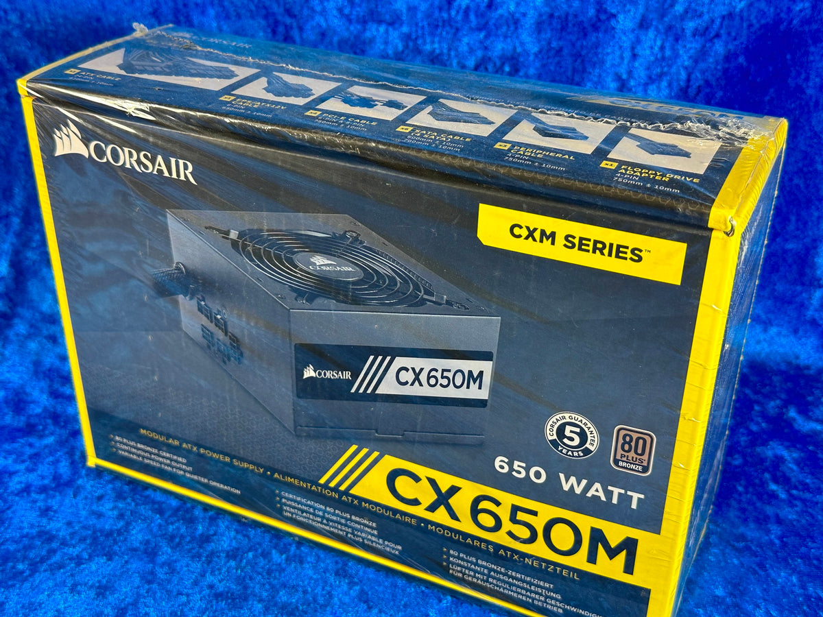 NEW! Corsair CX650M 650 Watt Modular Power Supply Efficient PSU Modula ...