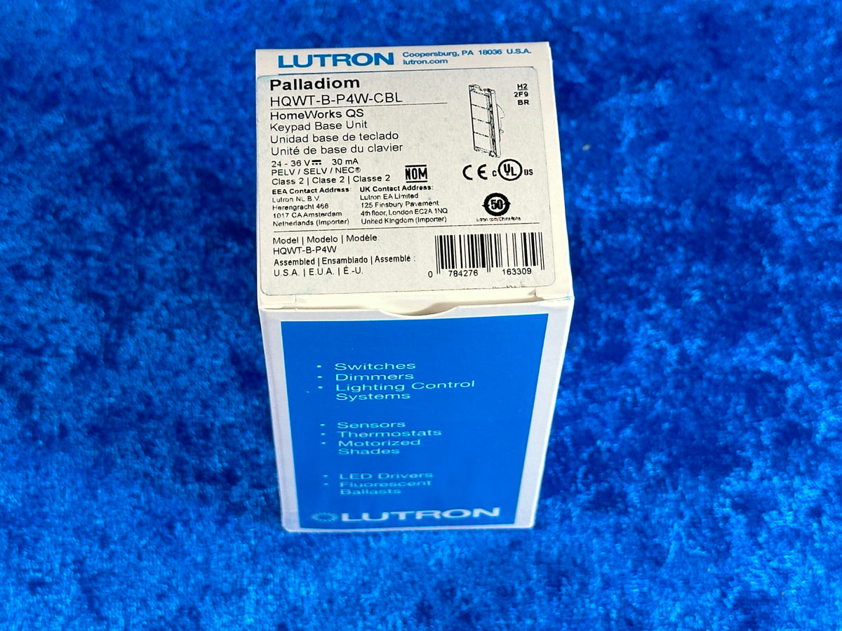 NEW! Lutron HQWT-B-P4W-CBL Palladiom Keypad Base Unit for HomeWorks QS ...